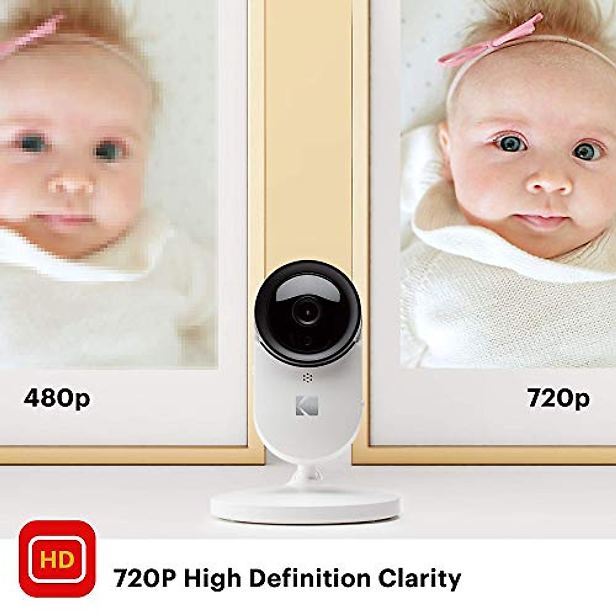 Kodak Cherish C120 Video Baby Monitor, with App and Two Way Talk, Comfort Your Baby, Elderly, Pets and Family from Anywhere, Whether You’re Home or Away (Renewed)