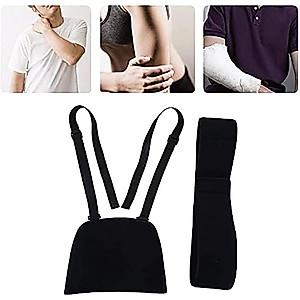 QIANMEI Fixed Elbow Brace Shoulder Injury by for Women and Men,Rotator Cuff Torn, Wrist and Elbow Surgery with Adjustable Padded Arm Support Straps