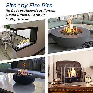 MoonSoll Gel Fuel Cans for Fire Bowl and Fireplace (6 x 13oz) Indoor/Outdoor use Fire Pit Tabletop, Gel Fuel Cans for Portable Fire Pit (6 Pack 368gr)