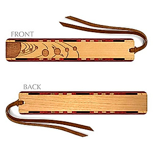 Planets Orbiting Outer Space Mercury Venus Mars Juniper Saturn Uranus Neptune Pluto Engraved Wooden Bookmark - Also Available with Personalization - Made in USA