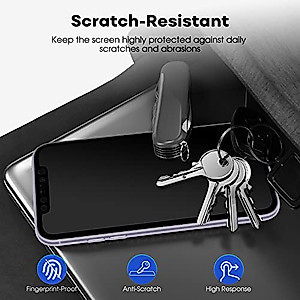 JETech 4 Way 360° Privacy Screen Protector for iPhone 11/iPhone XR 6.1-Inch, Anti-Spy Full Coverage Tempered Glass Film with Easy Installation Tool, 2-Pack