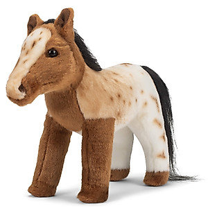 DEMDACO Quarter Horse Soft Blonde Palomino 10 inch Children's Soft Plush Stuffed Animal Toy