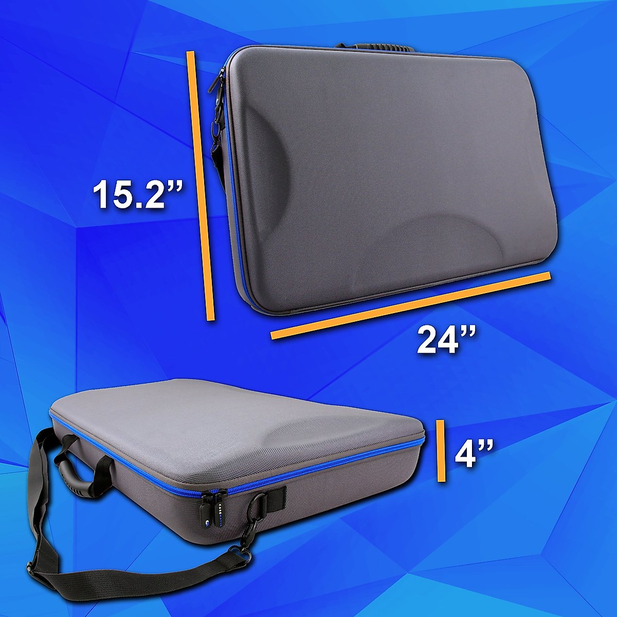 CASEMATIX Travel Case Compatible with Numark Mixstream Pro Plus, Mixstream Pro Go Standalone DJ Controller, Numark NV2 Serato Mixers and More - Includes Carrying Case Only with Shoulder Strap