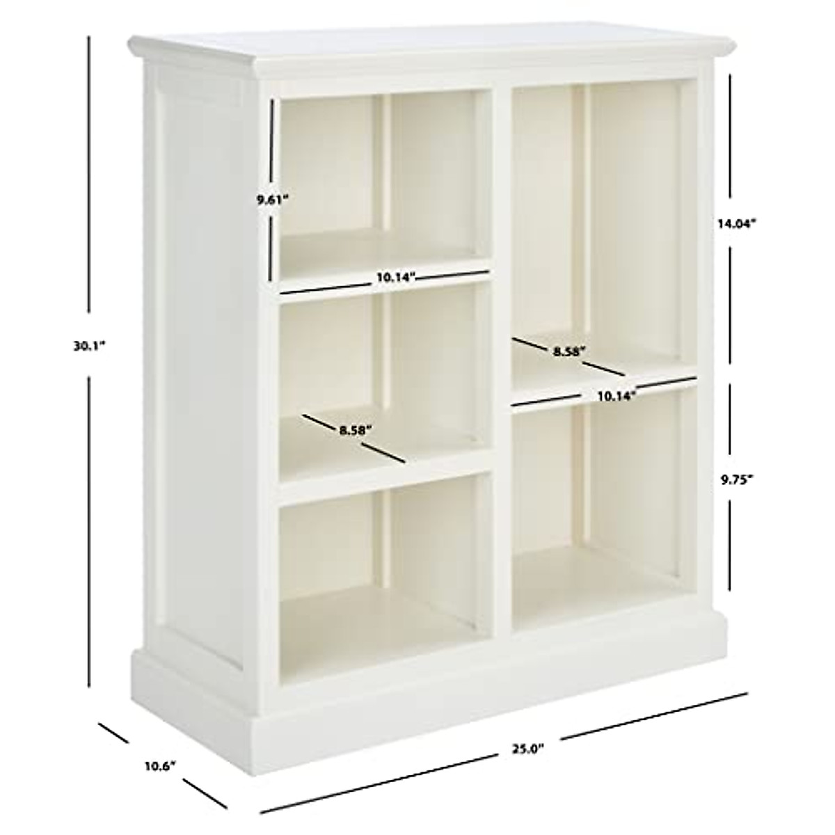 SAFAVIEH Home Collection Maralah White 5-Shelf Bookcase (Fully Assembled)