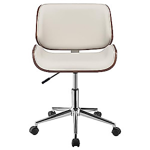 Coaster Home Furnishings Addington Adjustable Height Office Chair Ecru and Chrome