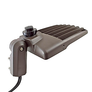 LED Street Light Fixtures - Outdoor Commercial Lights for Parking Lots, IP65 Weatherproof - UL & DLC Certified, (S-G07B - Bronze - Slip Fitter Mount, 100W (100-277V 5700K)