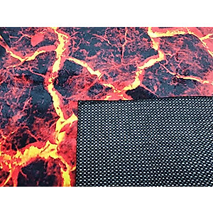 Hot Lava Rug, Lava Rug, Floor is hot Lava, Volcano Floor Rug C942 (23”x31”)=60x80cm