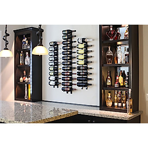 Ultra Wine Racks Wall Mounted Wine Racks (3 Foot 1 Deep, Matte Black)