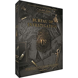 Bureau of Investigation: Investigations in Arkham & Elsewhere Board Game, Cooperative Mystery Game for Kids & Adults, Ages 14+, 1-8 Players, 120-240 Minute Playtime, Made by Space Cowboys
