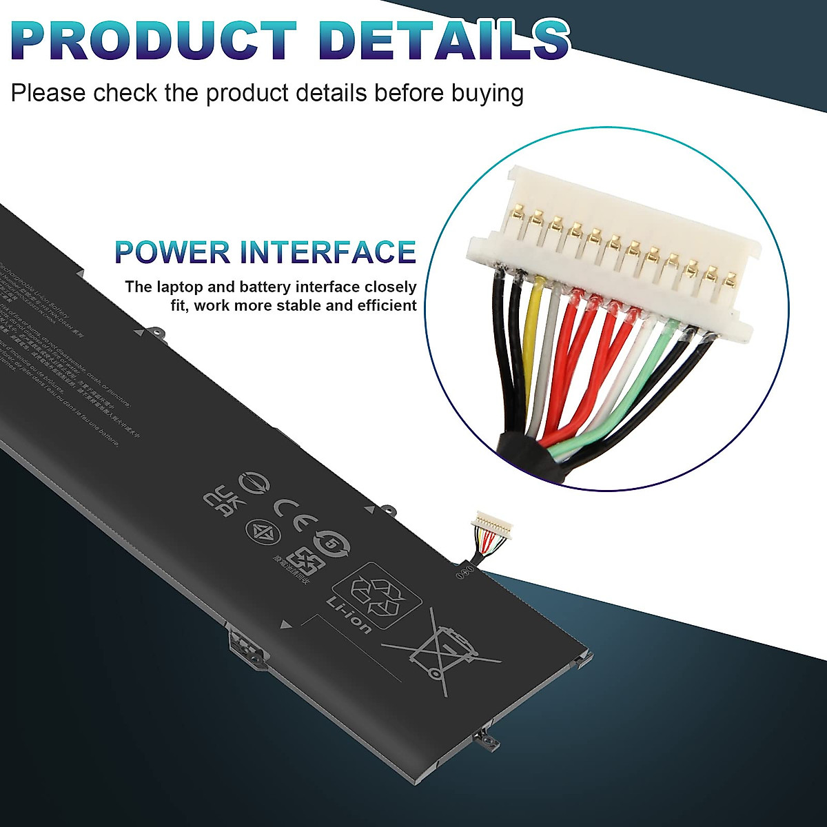 YB06XL 928427-271 Laptop Battery for HP Spectre x360 Convertible 15-CH 15-CH0XX 15-CH000TX 15-CH002TX 15-CH011DX 15-CH010TX 15-CH012TX 15t-CH000 Series HSTNN-DB8H HSTNN-DB8V TPN-Q200 YB06084XL