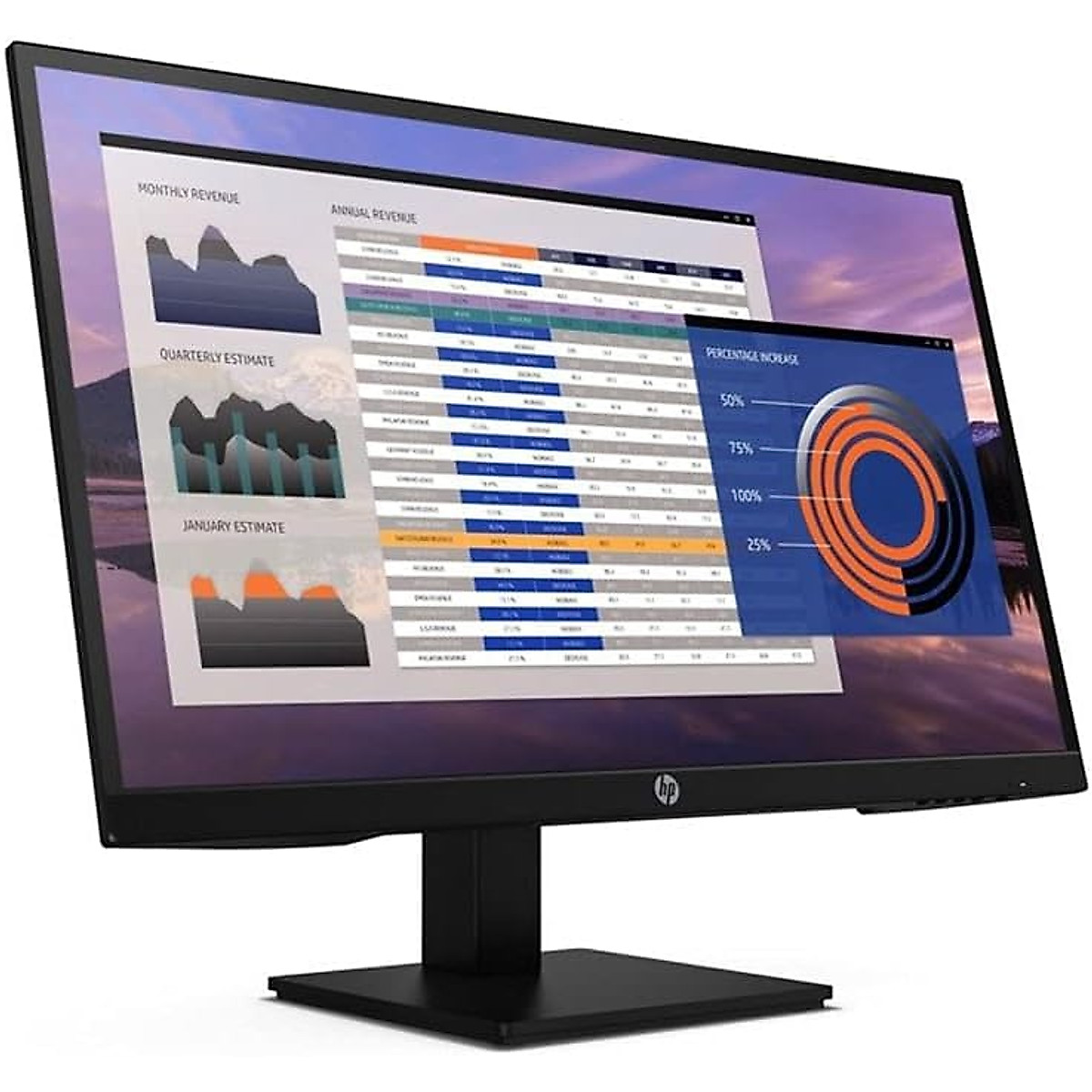 HP P27h G4 27 Inch IPS Desktop Office Monitor Full HD 75 Hz Built-in Speaker Tilt Swivel Pivot Height Adjustable Low Blue Light HDMI VGA DisplayPort for Laptop PC Screen Display, Black (Renewed)