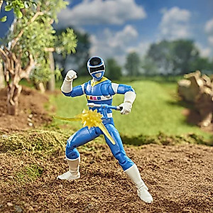 Power Rangers Lightning Collection in Space Blue Ranger & Galaxy Glider 6-Inch Premium Collectible Action Figure Toy, Multiple Accessories