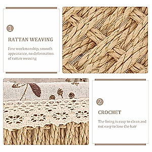 Laundry Office . Basket, Shelves Wicker Snacks with Storage Wooden Linen Vegetable for Vegetables S Rectangular Baskets, Size Household Weaving Jewelry Desktop Room