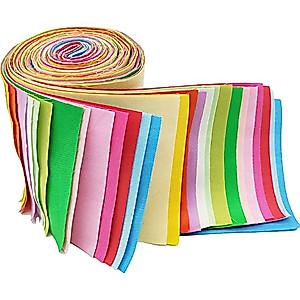 CJINZHI 28 Precut 3.94-Inch Jelly Rolls for Quilting, Cotton Fabric Strips with Solid Colors, Sewing Pattern Collection for DIY Crafts.