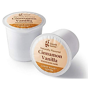 Granny's Pantry Good and Gather Naturally Flavored Single Serve Coffee Pods Bundle of 4 Limited Edition Flavors Cinnamon Vanilla Toasted Almond Caramel Salted Carmel and Vanilla Bean Brulee Fair Trade Certified,16 Count(Pack of 4)