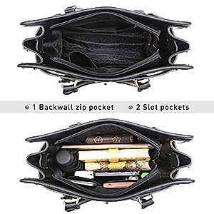 Women Designer Handbags and Purses Ladies Shoulder Bag Hobo Bag Top Handle Satchel Tote Work Bag with Wallet Wristlet (7581 White)