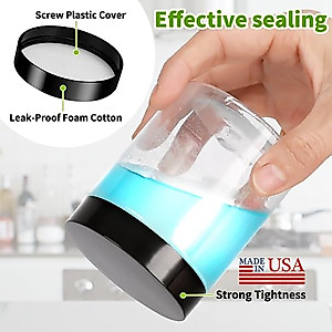 Mfacoy 6 Pack Plastic Jars with Lids, 8 oz Clear Storage Container, Leakproof Plastic Mason Jars, Empty Round Slime Container, Cosmetic Jars for Storing Dry Food, Peanut, Spice, Cookie, Candy