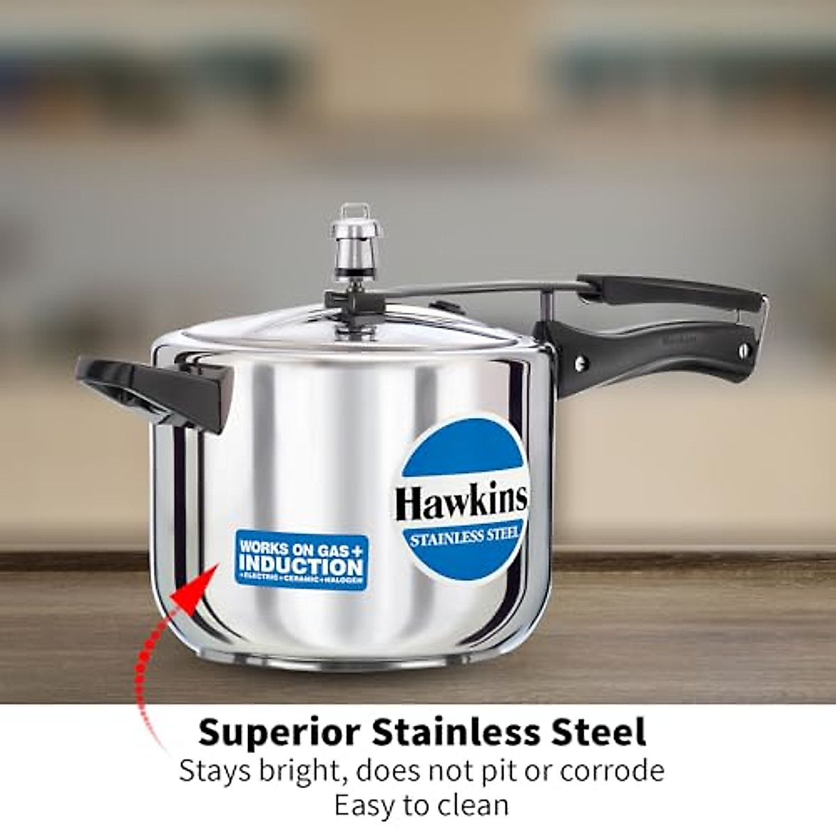 HAWKINS Hawkins Stainless Steel Pressure Cooker Silver 100 Ounce