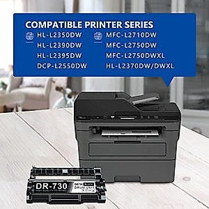 (13,000 Pages) DR-730 DR730 Black Drum Unit 1Pack Many Compatible Replacement for Brother DR730 Drum Unit DCP-L2550DW MFC-L2750DWXL HL-L2390DW HL-L2395DW HL-L2370DW/DWXL Printer (Not Include Toner)