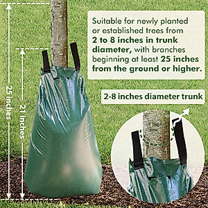 REMIAWY Tree Watering Bag, 20 Gallon Slow Release Watering Bag for Trees, Tree Irrigation Bag Made of Durable PVC Material with Zipper (4 Pack 5-8 Hours Releasing Time)