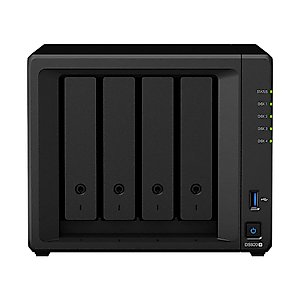 Synology DiskStation DS920+ NAS Server for Business with Celeron CPU, 8GB DDR4 Memory, 1TB M.2 SSD, 32TB HDD, DSM Operating System
