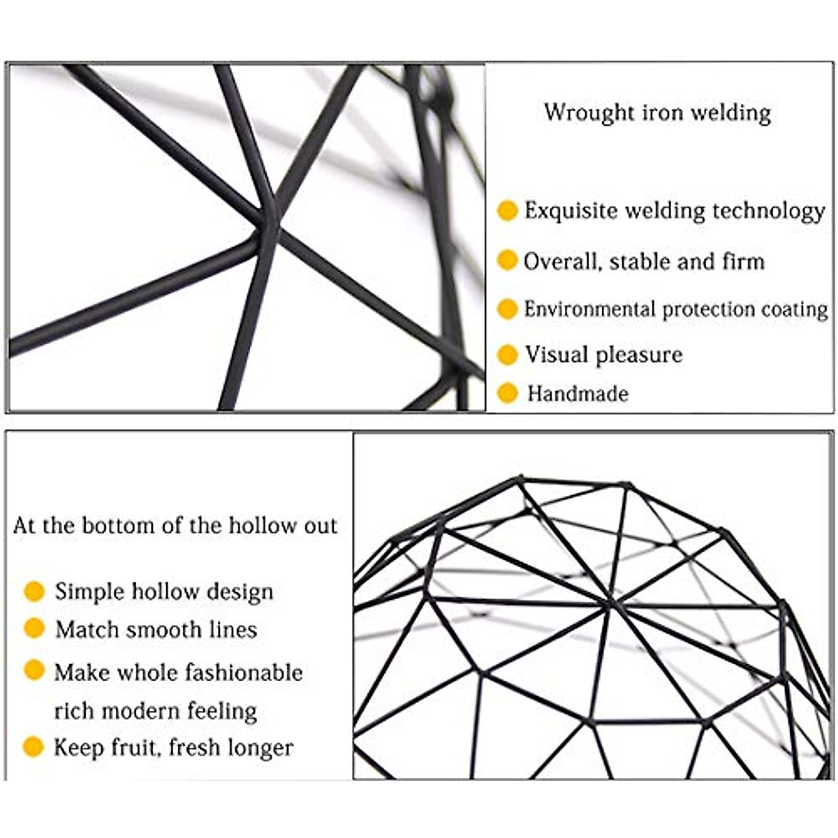 Fruit Stand Vegetables Serving Bowls Basket Holder for Kitchen Counter,Table Centerpiece Decorative,Countertop,Home Decor,Metal Iron Wire,Modern Stylish Rack for Banana,Fresh Veggie,Orange,Buffet,Eggs