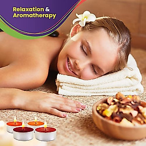 Fall Candles Scented Tea Lights Candles Gift Set - 64 pcs - Set of 16 Fall Scented Candles with 4 Autumn Fragrances - Pumpkin Spice with Nutmeg, Apple Cinnamon, Orange Clove and Autumn Leaves