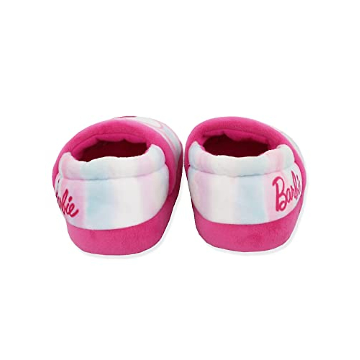 Barbie Rainbow Toddler Girls Plush Aline Slippers (Pink, 9-10 M US Toddler)