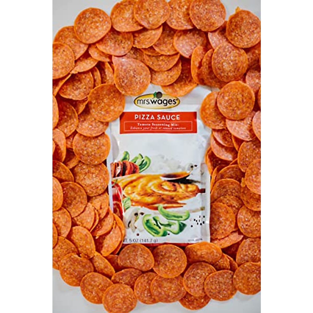 Mrs Wages Pizza Sauce Tomato Seasoning Mix, 5 Oz (Pack of 6)