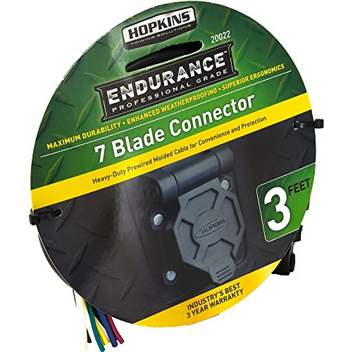 Hopkins Towing Solutions 20022 Endurance 7 Blade 3' Vehicle Side Jacketed Cable