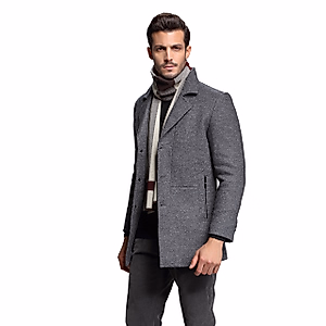 RIONA Men's Winter Cashmere Feel Australian Wool Soft Warm Knitted Scarf