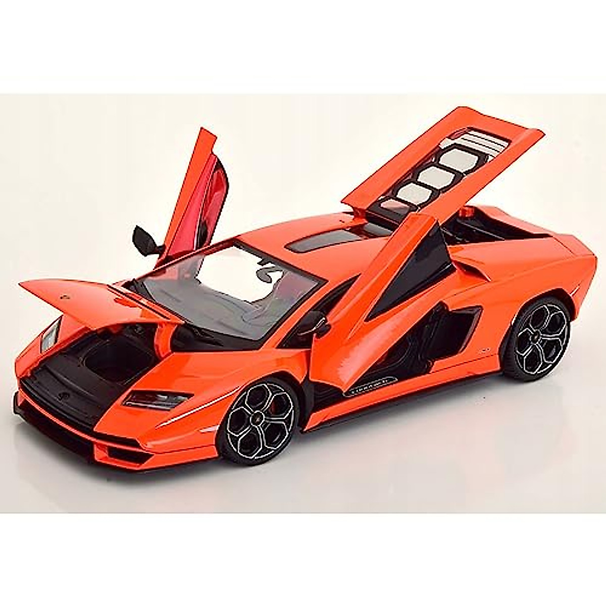 Lambo Countach LPI 800-4 Orange with Red Interior Special Edition 1/18 Diecast Model Car 31459OR