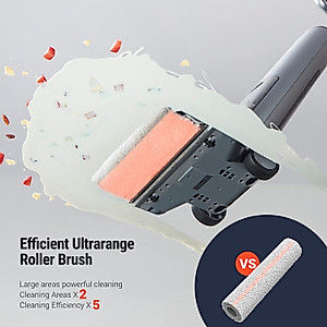 OSOTEK H200 Cordless Wet Dry Vacuum Cleaner & Mop & Wash 3 in 1 for Hardwood Hard Floor Pet Hair, with Long Battery Life, Self-Cleaning, LCD Display, Voice Prompt, Ultra-Wide Brush Roller, LED Light