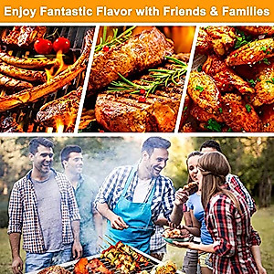 Safety certification Charcoal Grill Barbecue, Portable Stainless Steel Smoker BBQ, Folding Wood Burning Barbecues, Tabletop Grill for Outdoor Garden Cooking Camping Hiking Picnic