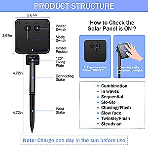 POTIVE 2 Pack Solar Rope Lights, 33 Ft 100 LED Solar Rope Lights Outdoor Waterproof, 8 Modes Solar String Lights for Patio Pool Garden Wedding Fence Walkway Christmas Decor (White)