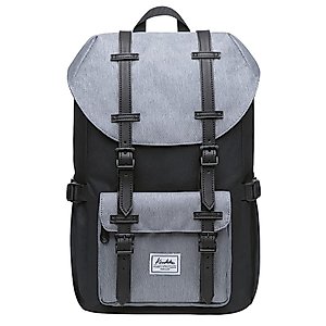 KAUKKO Laptop Outdoor Backpack, Traveling Rucksack Fits 15.6 Inch Laptop(5-7-Black Grey)