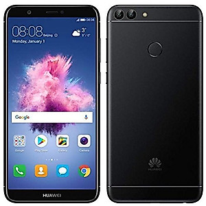 Huawei P Smart (32GB) 5.6" Fullview Display & Dual Camera's, 4G LTE Dual-SIM Factory Unlocked w/ Fingerprint Scanner FIG-L23 International Model, No Warranty (Black)