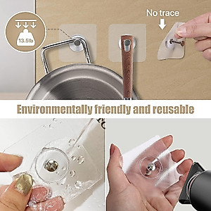 VESTURA Adhesive Wall Hooks for Wall Without Drilling, Self Adhesive Hooks for Wall Heavy Duty Strong Nail Free for Hanging Photo Frame, Wall Clock, Kitchen Accessories Items(Round Hook - 15)