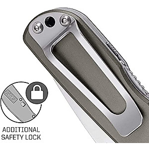 SOG TWI8-CP Twitch II 6.20 Inch EDC Folding Knife, silver