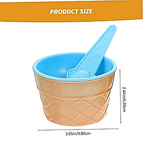 Healeved 12 Sets ice cream cup sundae bowls cute Cupcake Cups dessert cup with scoop reusable dessert bowls ice cream dishes salad bowl ice cream party favors child pp paper cup soup bowl