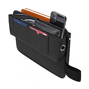 JIAFAYING Car Seat Gap Filler Leather Car Seat Organizer and Storage Between Seats Car Accessories-Front Seats Car Adjustable Gap Filler for Phones, Cards，Keys， Wallets