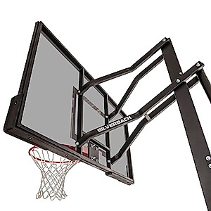 Silverback Ghost Basketball Goal with 60-Inch Tinted Tempered Glass Backboard