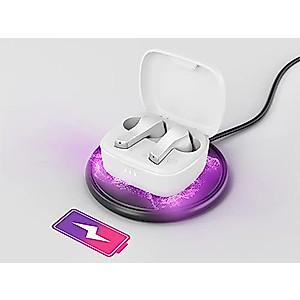 Lenovo Smart True Wireless Earbuds - Smart Switch Fast Pair - Active Noise Cancelling Earphones with Wireless Charging Case - 28 Hrs Playtime Headphones - 6 Built-in Mics - Bluetooth - White