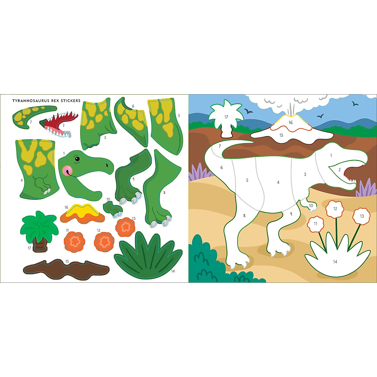 My First Color-by-Sticker Book - Dinosaurs