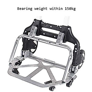 NEOCHY Trolleys,Shopping Cart Aluminum Alloy Trolley Car Foldable Portable Luggage Cart Trailer Telestrolley Car Cart Grocery Cart/Black