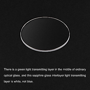 uxcell 35mm Dia. Watch Glass Sapphire Crystal Lens, Round Flat 1mm Thickness Replacement Parts for Watchmaker Repair Clear