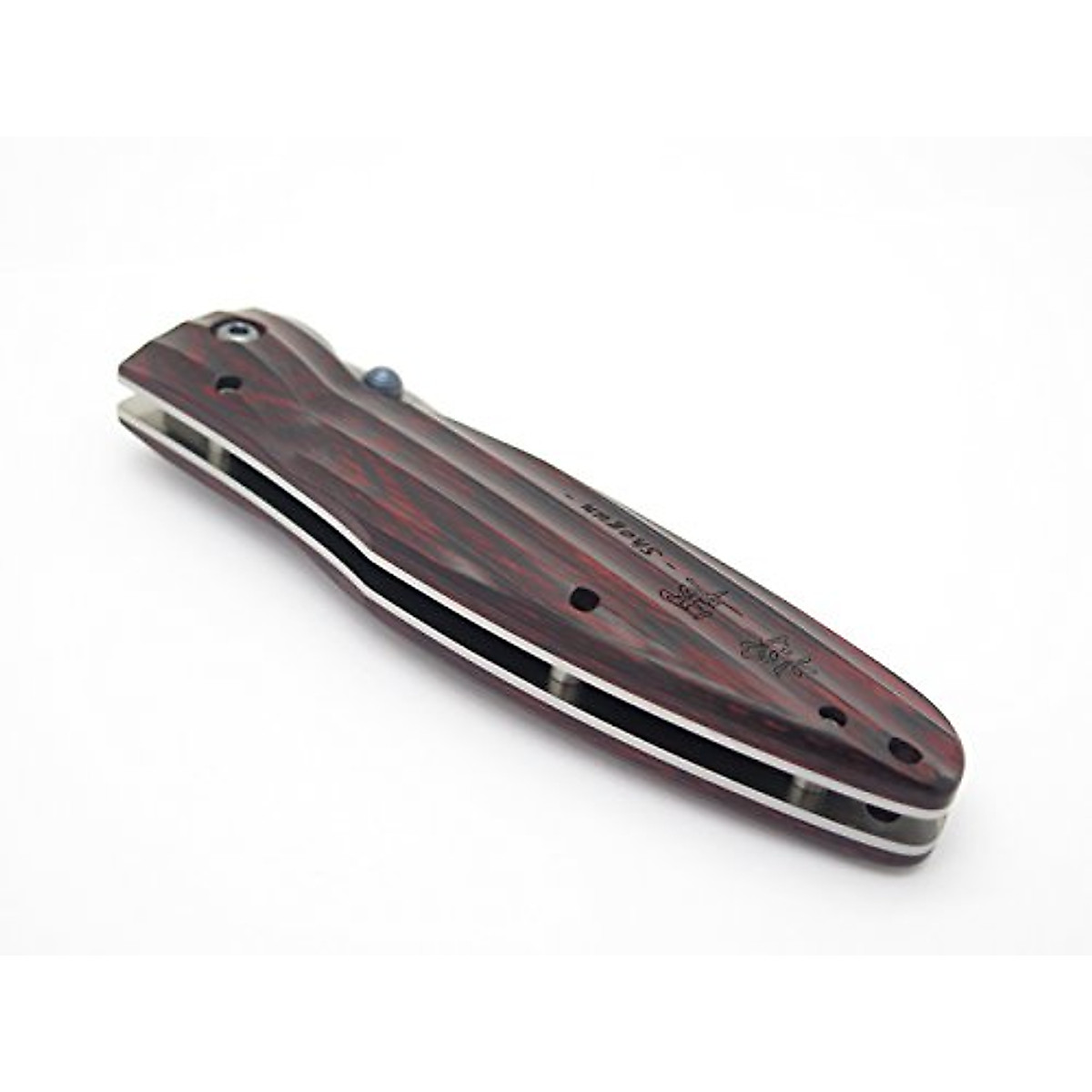 Mcusta Seki Japan Leyasu MC-183D Red Shogun VG-10 Damascus Folding Hunter Knife