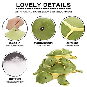 Dalmao 20 Inch Green Sea Turtle Stuffed Animals Soft Plush Toys Body Pillows Ocean Turtle Plushies, Gifts for Boys, Girls, Girlfriend, Birthday, Valentine, Christmas