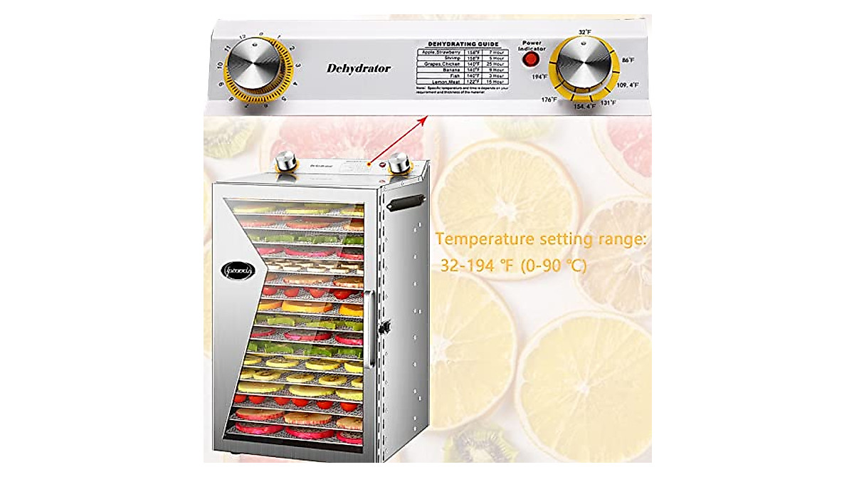 Iproods Food Dehydrator - 18 Stainless Steel Trays