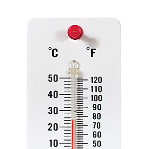 LEARNING ADVANTAGE Student Thermometers - Set of 10 - Dual-Scale - Mercury-Free - Easy To Read, Analog Desktop Thermometers for Indoor Labs and Rooms
